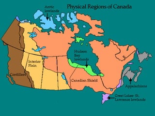 Canada Physical Map Canadian Shield