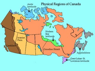 Canada Physical Regions Map