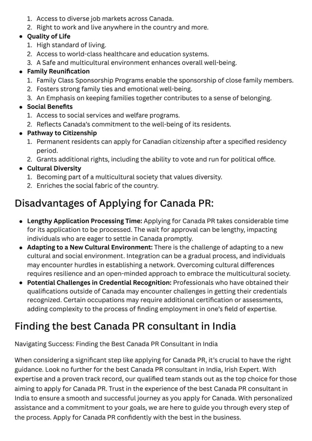A Complete Guide: How To Apply For Canada PR | PDF