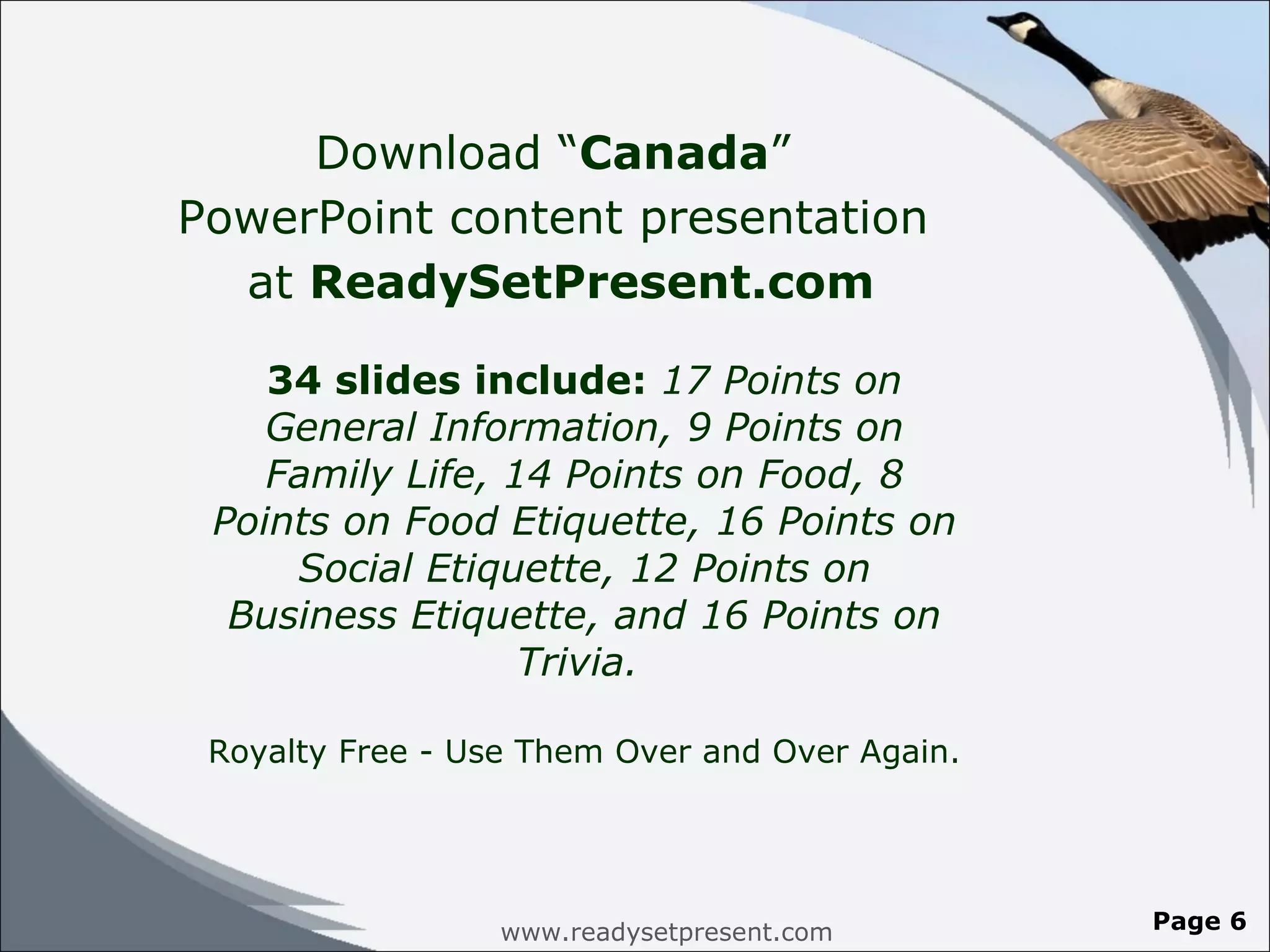 Canada Powerpoint Country | PPT