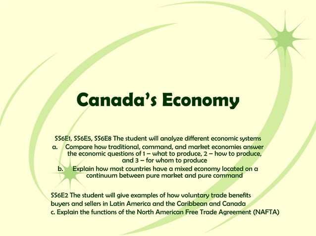 Canada's Economy | PPT | Commodities | Economy