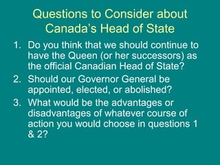 Canada's federal system | PPT