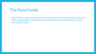 Canada’s food guide | PPTX