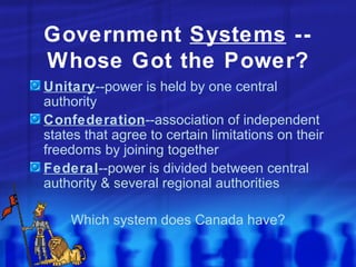 Canadas Government | PPT