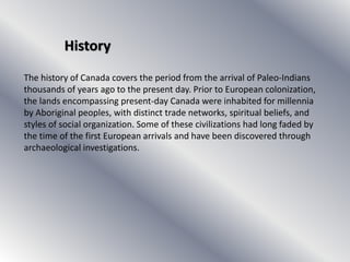 Canada's history,religion,language and education, | PPTX