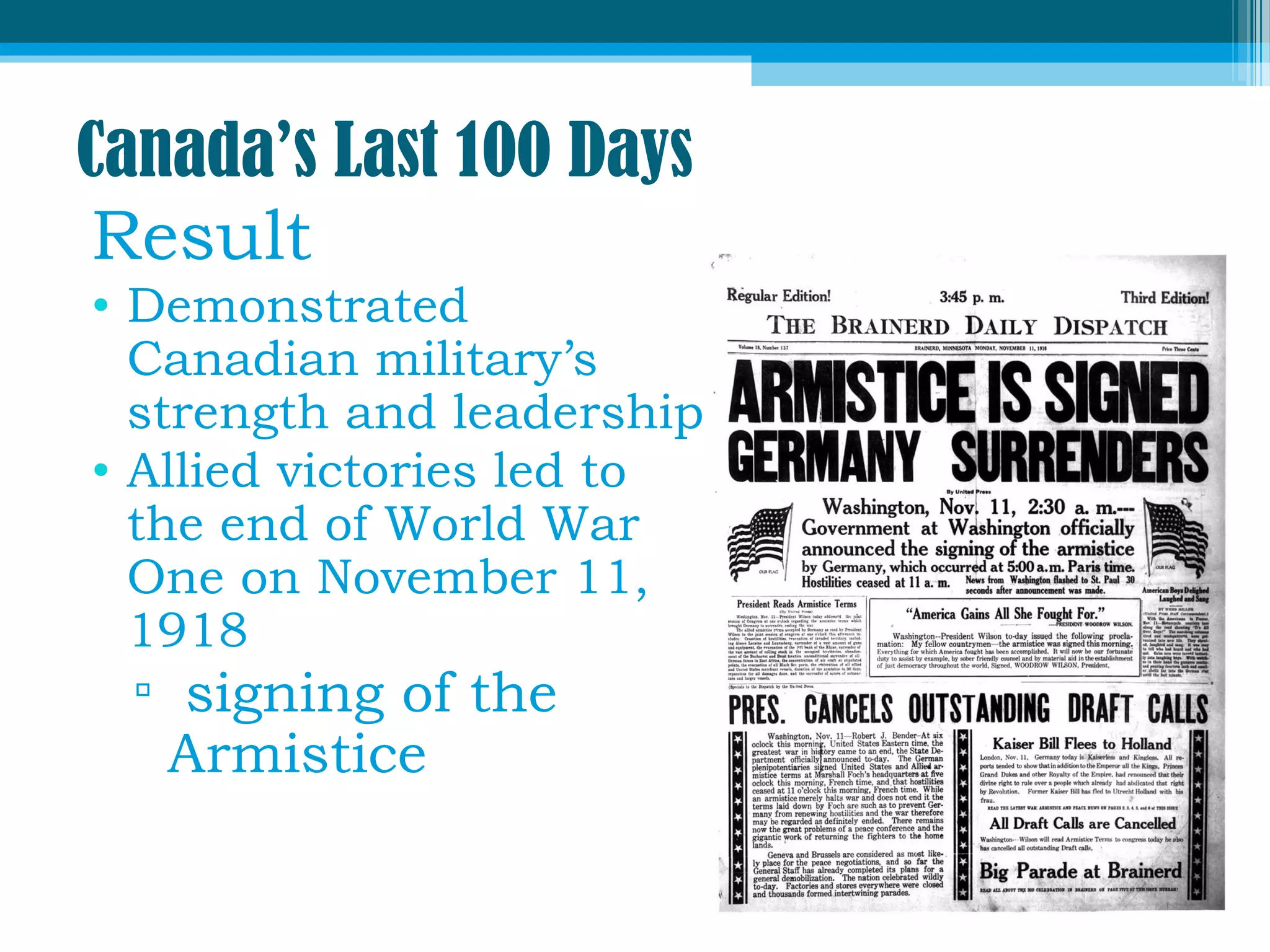 Canada’s last 100 days | PPT