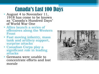Canada’s last 100 days | PPT