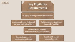 Canada Student Visa Guide: Your Journey to World-Class Education. | PDF