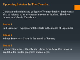 Canada Student Visa Consultancy in Hyderabad | PPT