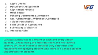 Canada student visa process and guidance | PPTX