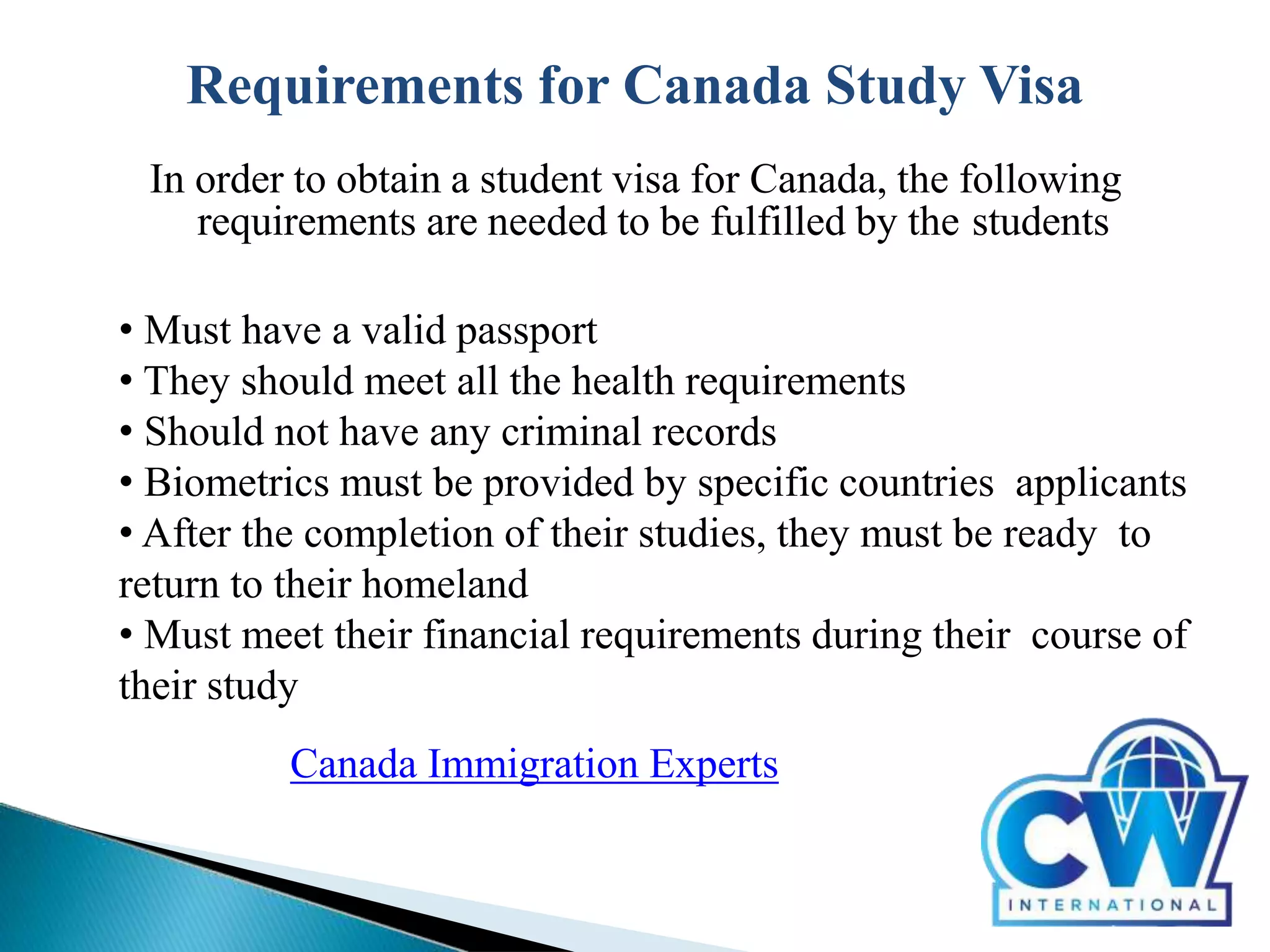 Canada Study Visa | PPTX | College Planning | College Education