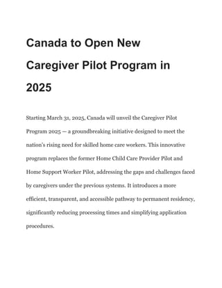 Canada to Open New Caregiver Pilot Program in 2025.pdf