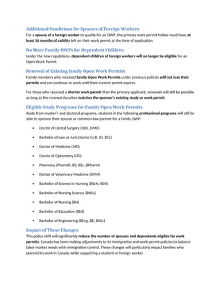 Canada to Restrict Family Open Work Permits in 2025.docx