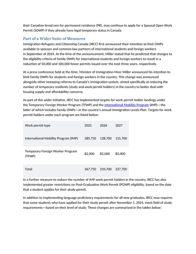 Canada to Restrict Family Open Work Permits in 2025.docx