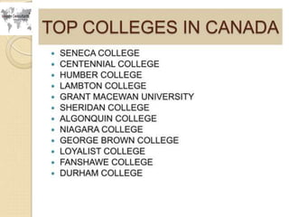 Canada Study Visa Process PPT - SlideShow | PPTX