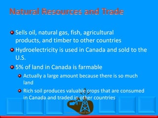 Canada where people live and how they trade | PPTX