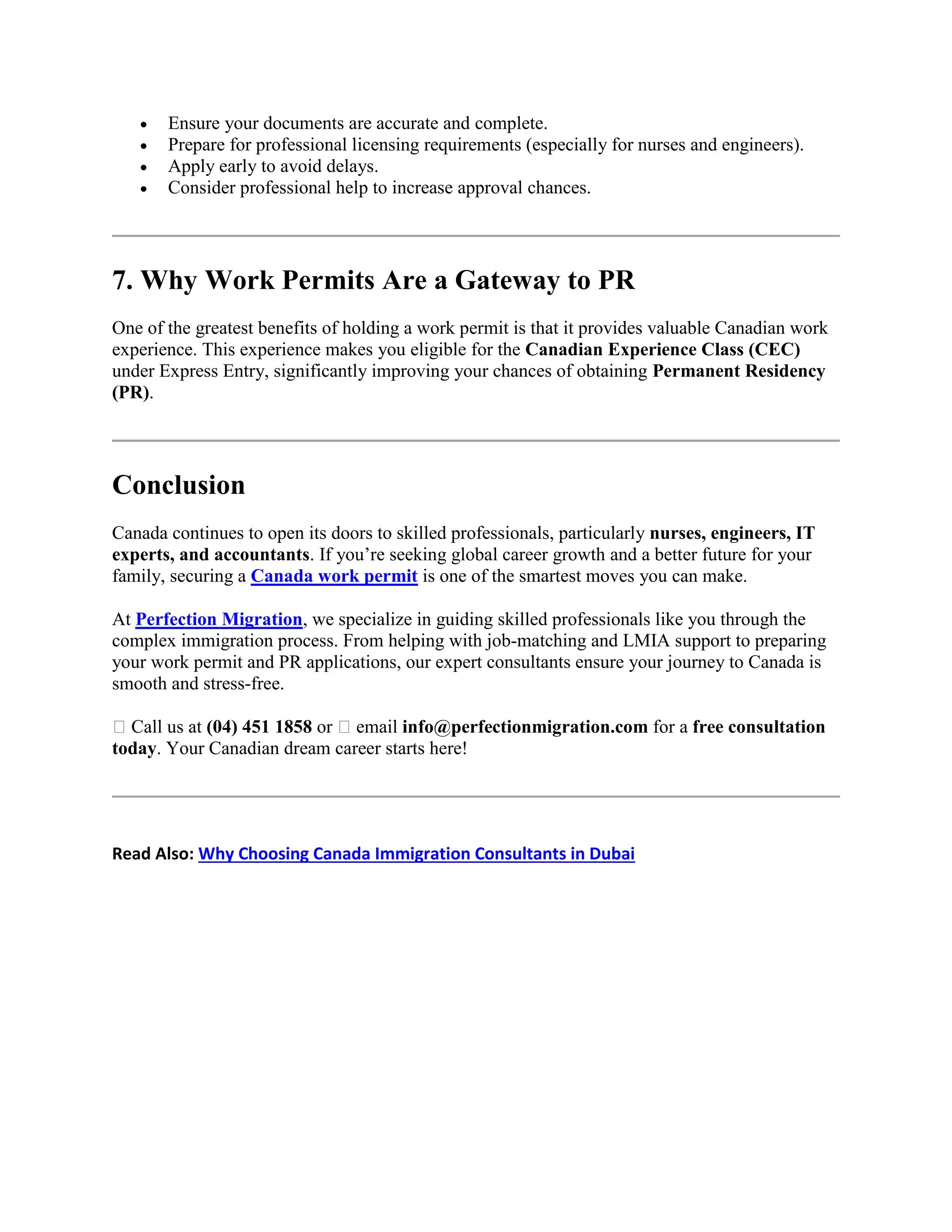Canada Work Permit Guide for Nurses, Engineers, IT Professionals, and ...