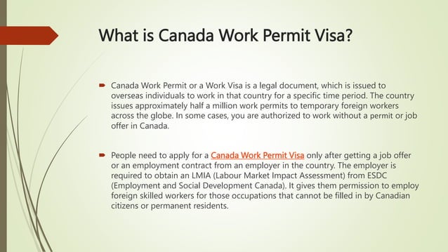Canada Work Permit Visa | PPT