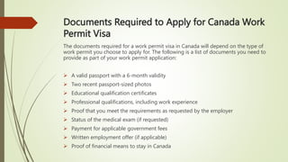 Canada Work Permit Visa | PPT