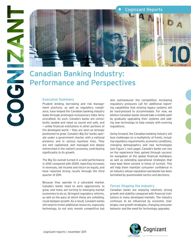 Canadian Banking Industry: Performance and Perspectives | PDF ...