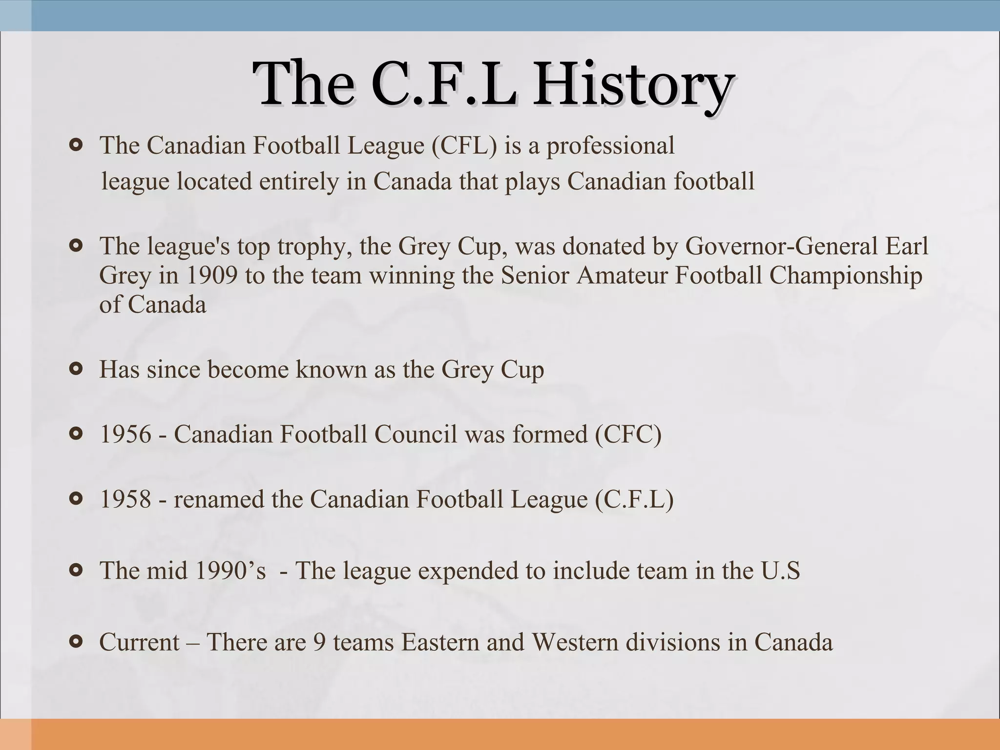 Canadian Football League | PPT