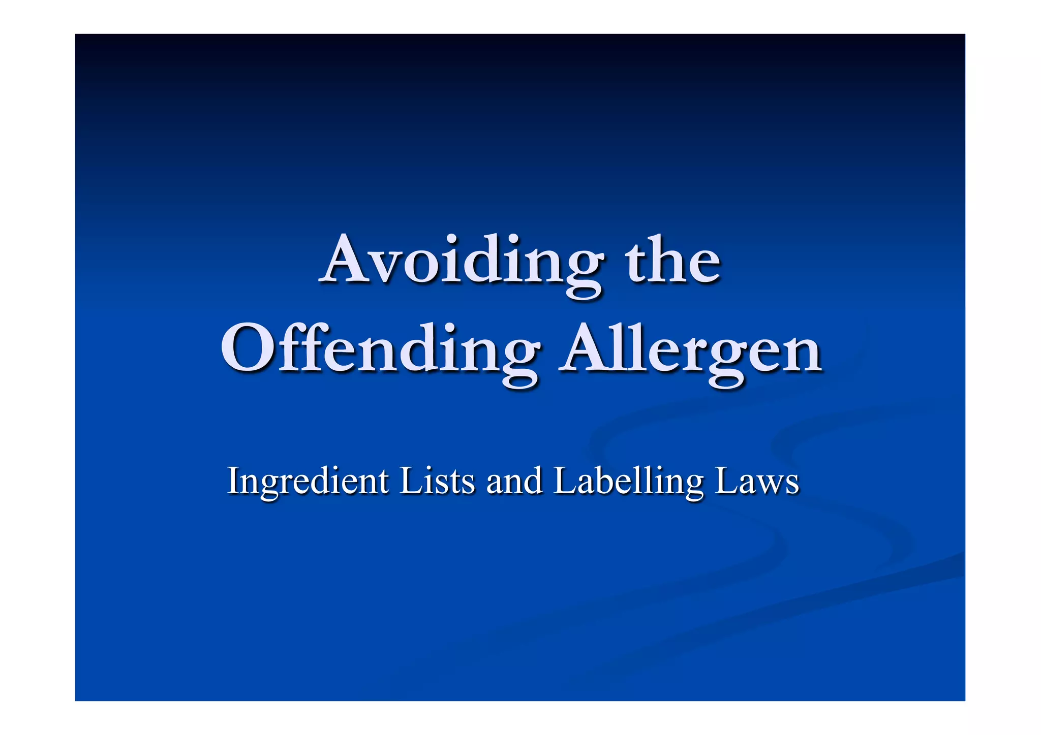 Canadian Allergen Labelling | PDF