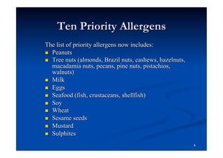 Canadian Allergen Labelling | PDF