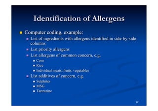 Canadian Allergen Labelling | PPT