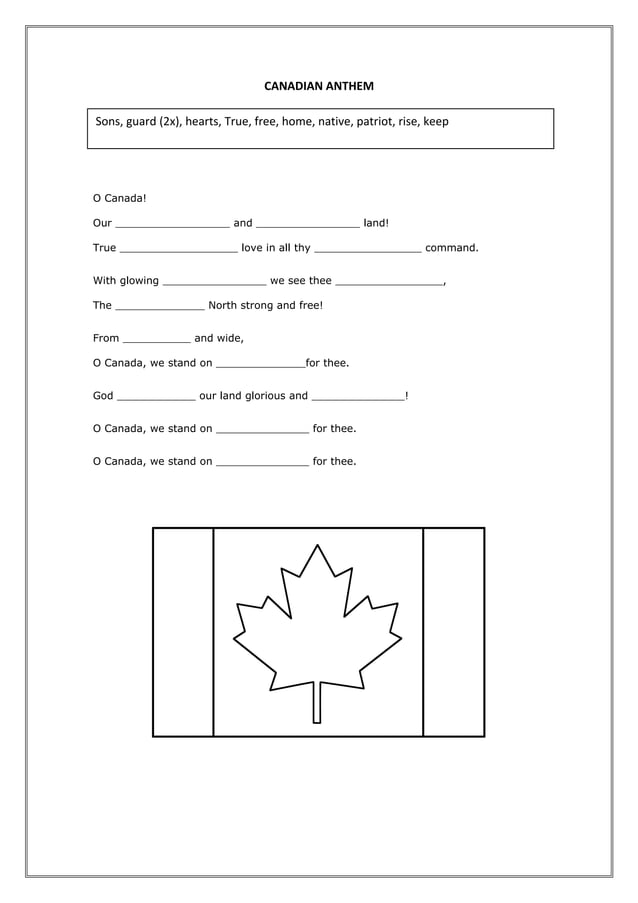 Canadian anthem | DOC