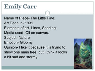 Sage's Canadian artists Project | PPT