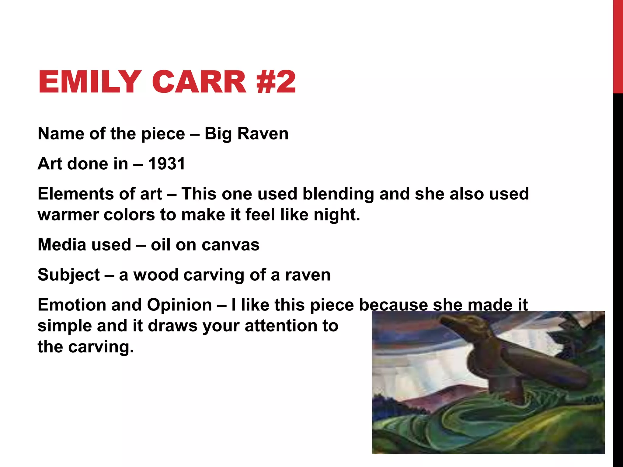 Ashley's Canadian artists project | PPTX