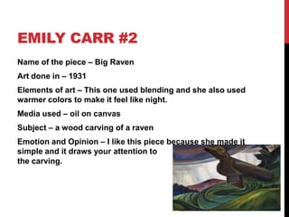 Ashley's Canadian artists project | PPTX