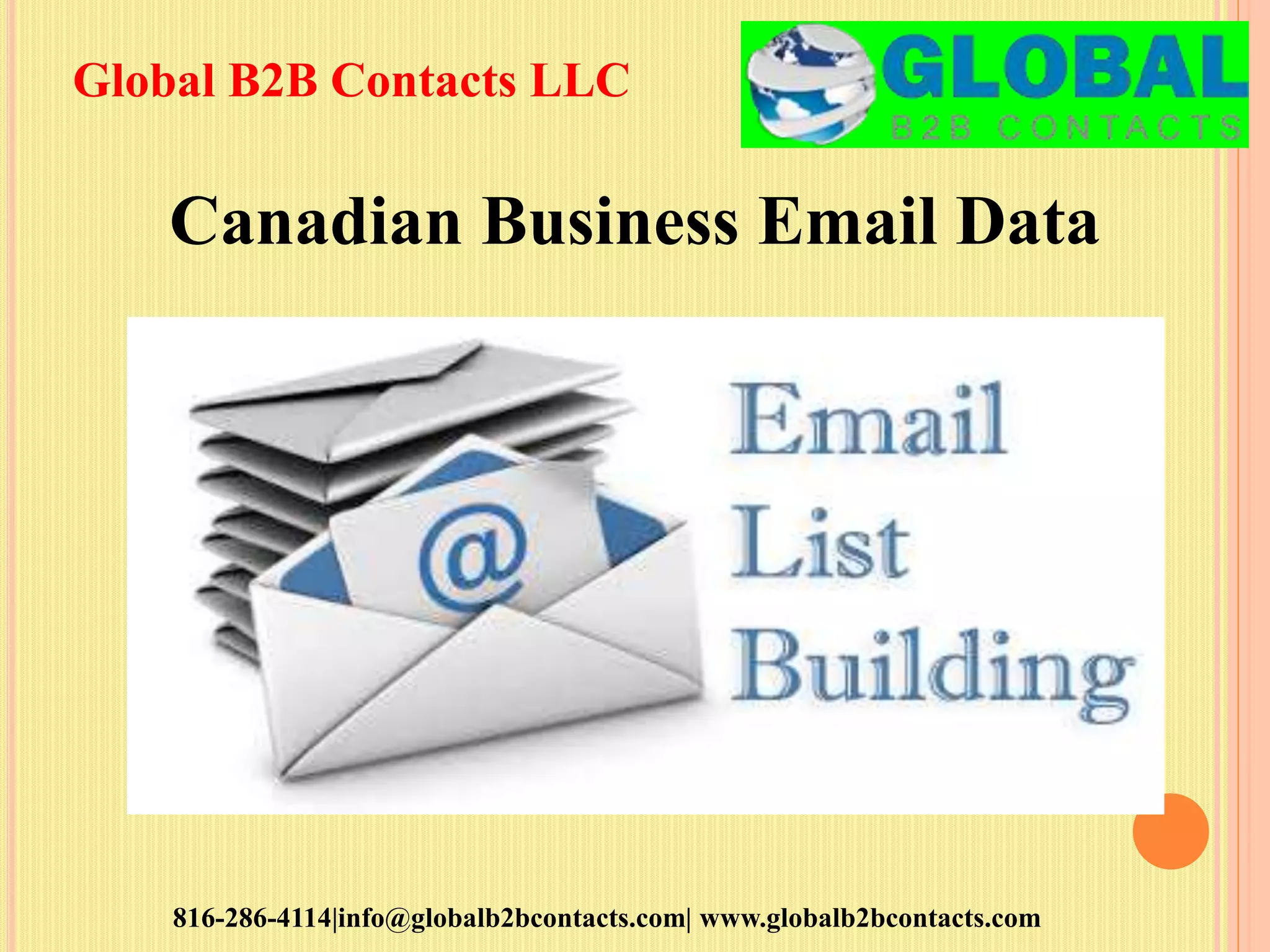 Canadian business email data | PPTX