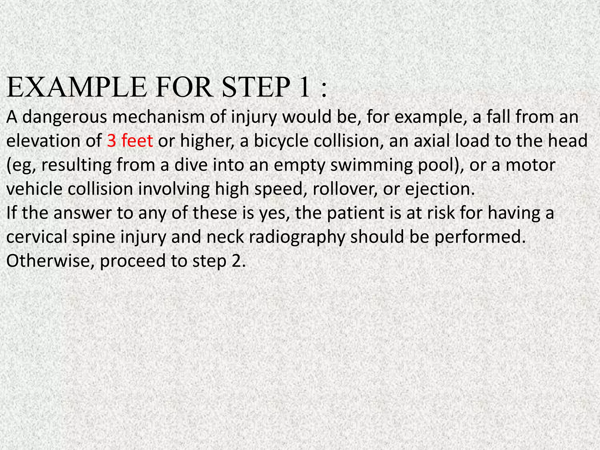 Canadian c spine rule- jabez | PPTX