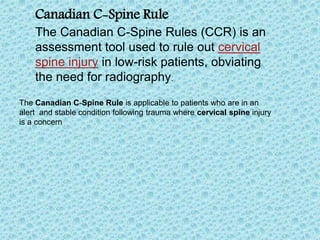 Canadian c spine rule- jabez | PPTX