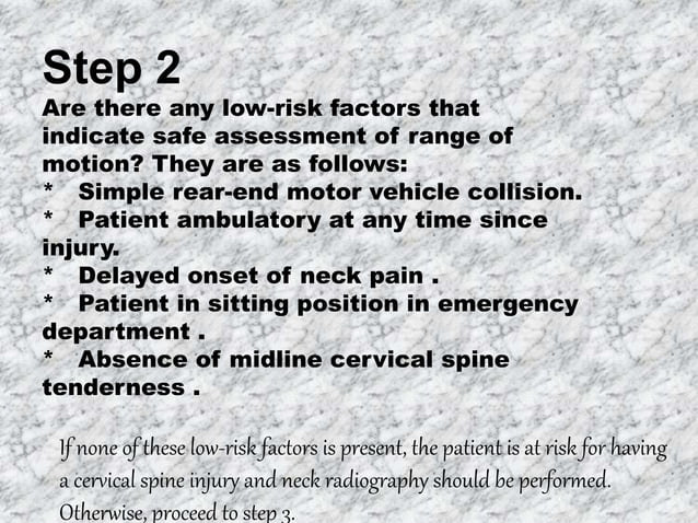 Canadian c spine rule- jabez | PPT