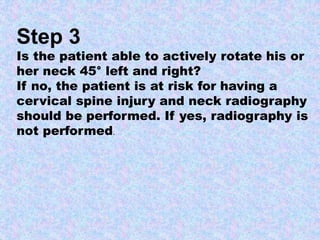 Canadian c spine rule- jabez | PPTX