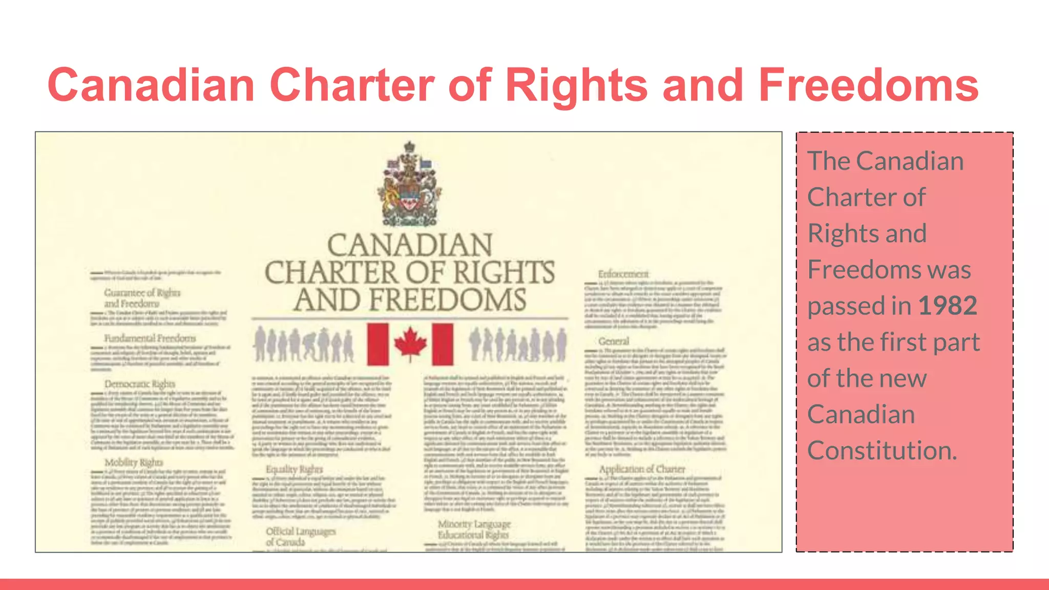 Canadian Charter of Rights and Freedoms | PPTX
