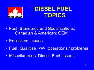 Canadian diesel fuel | PPT