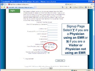 CanadianEMR Demo and Overview Jan 10 2008 | PPT