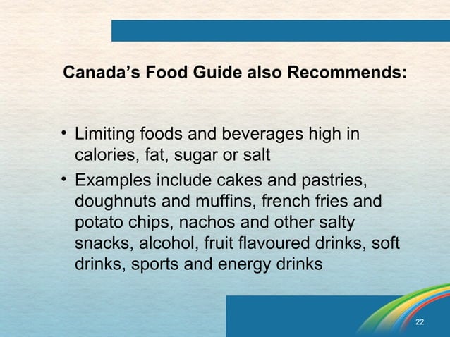 Canadian food guide | PPT | Healthy Cooking and Eating | Food & Drink