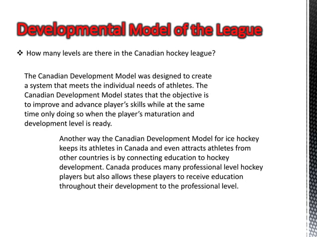 Canadian hockey league structure | PPTX | Ice Hockey | Sports