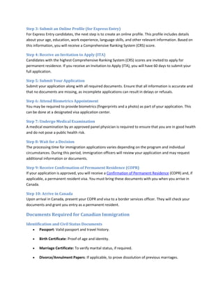 Canadian Immigration A Comprehensive Guide to the Application Process.docx
