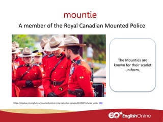 Canadianisms (Canadian Terms) - Canadian Idioms | PPTX