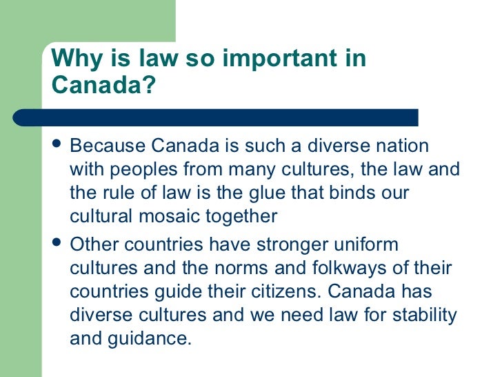 Canadian law chapter one