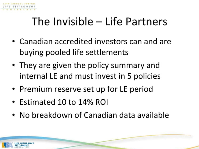 Canadian Life Settlement Market | PPT