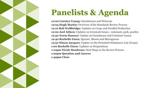 #YourStandardsYourSay: Changes to the 2020 Canadian Organic Standards | PPT