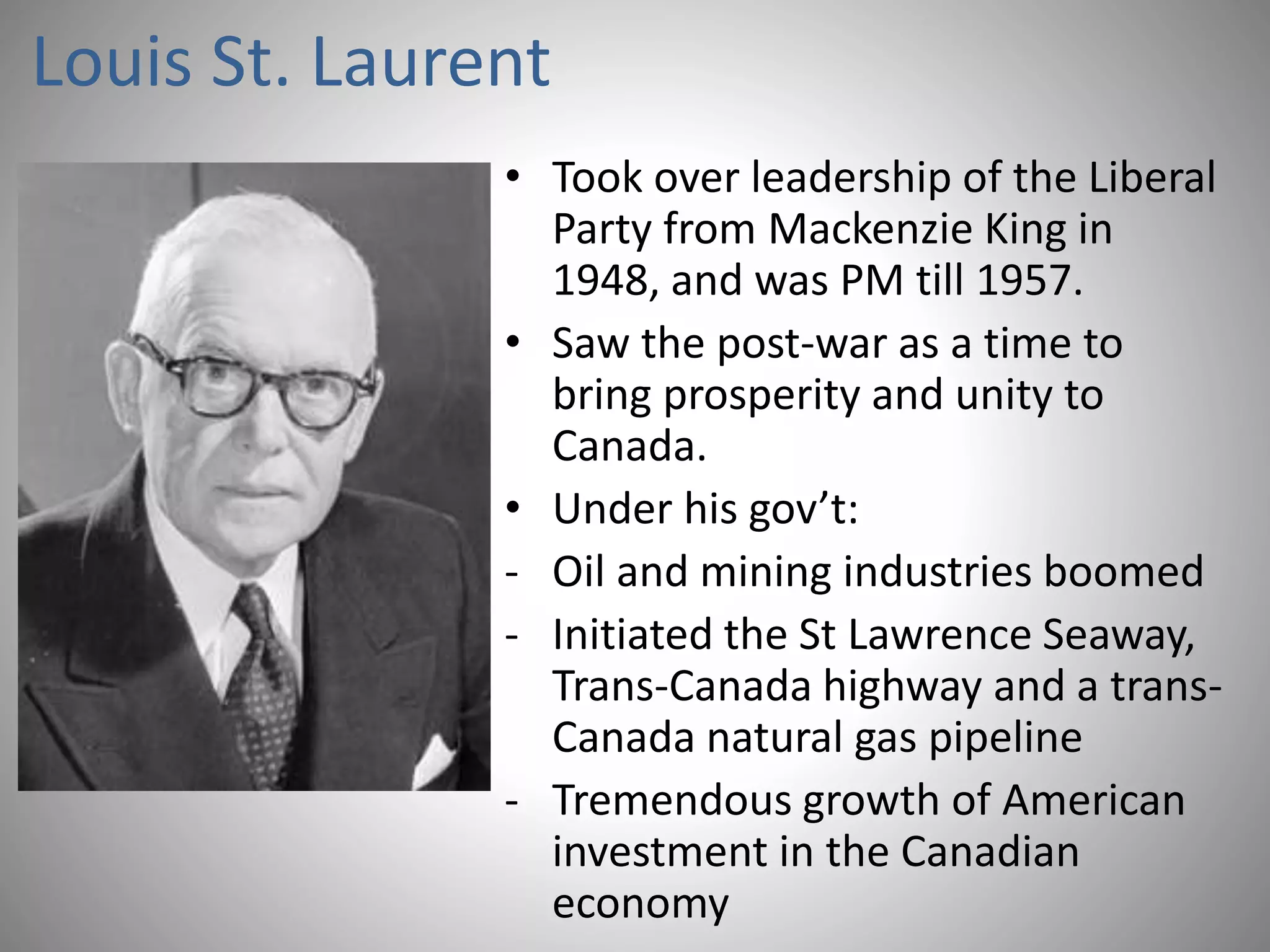 Canadian Prime Ministers from 1948 to 1984 | PPT