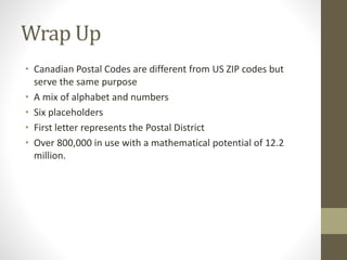Canadian postal codes | PPTX