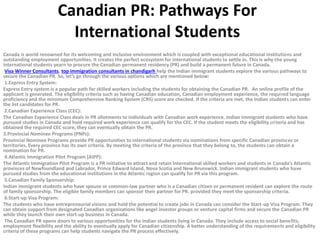 Canadian PR Pathways For International Students.pptx | Postgraduate ...
